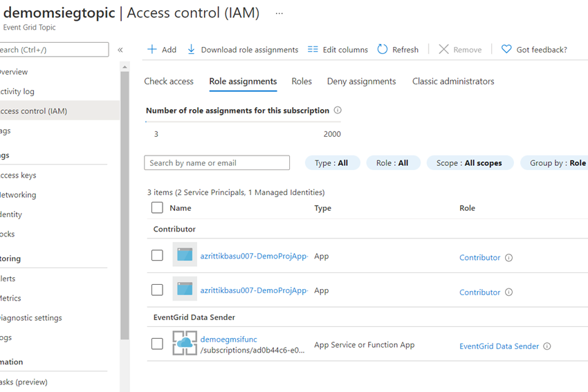 Send Events To Event Grid Topic From Blob Triggered Azure Function